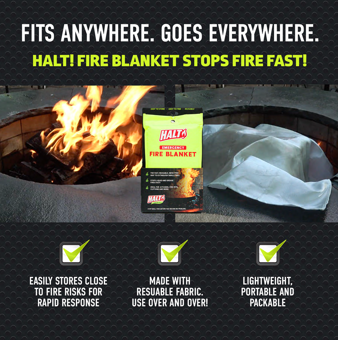 Emergency Fire Blanket – Halt