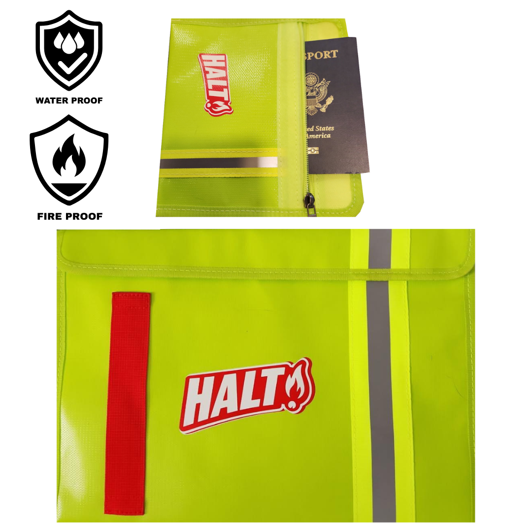 HALT! Emergency Fire & Water proof Document Bags (Set) – Halt
